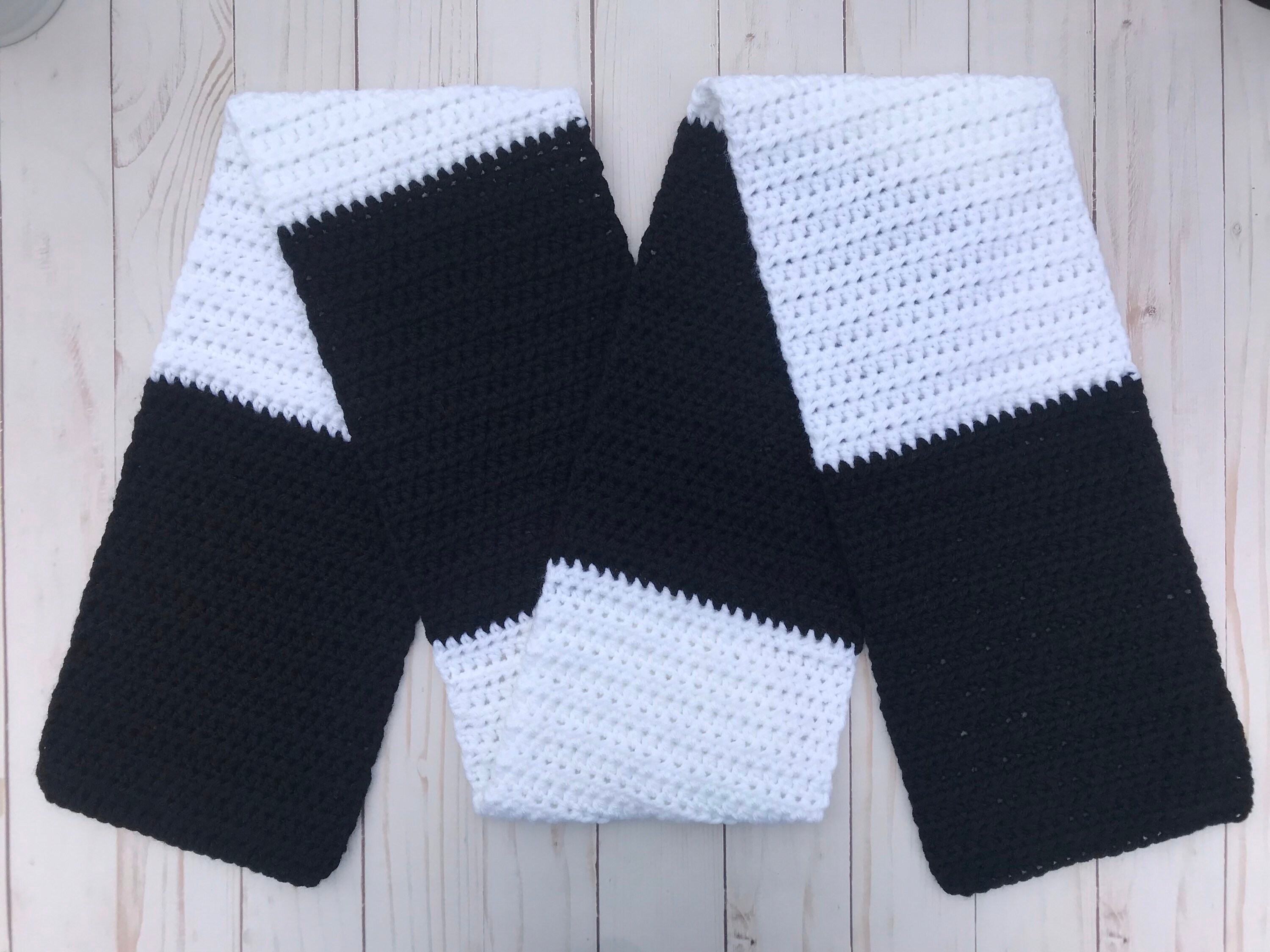 Black and White Scarf Color Block Scarf Unisex Scarf Scarf | Etsy