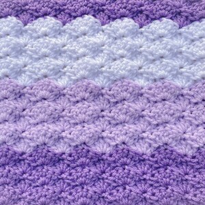 Purple Baby Blanket Crochet, Baby Afghan Blanket, Handknit Baby Blanket ...