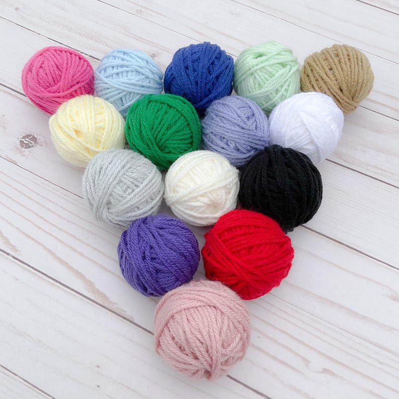 Mini Yarn Balls, Granny Square Yarn, Destash Yarn, Crafts Yarn, Yarn ...