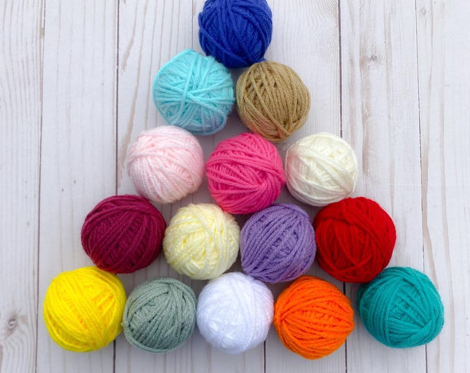Destash Yarn, Granny Square Yarn, Craft Yarn, Mini Yarn Set, Yarn Balls ...