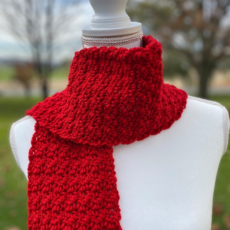 Red Scarf - Etsy