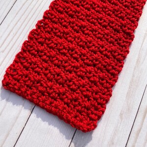 Red Scarf, Crochet Scarf Women, Warm Scarf Men, Christmas Scarf, Winter ...