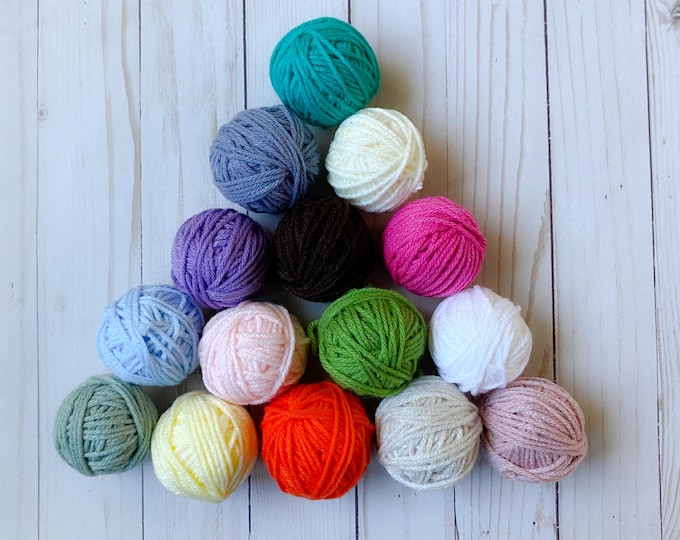 Destash Yarn, Granny Square Yarn, Craft Yarn, Mini Yarn Set, Yarn Balls ...