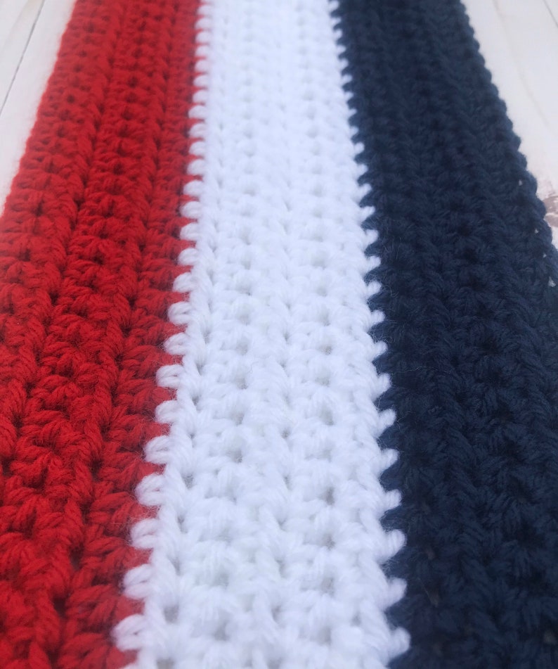 Red White and Blue Scarf Patriotic Scarf Flag Scarf Unisex - Etsy