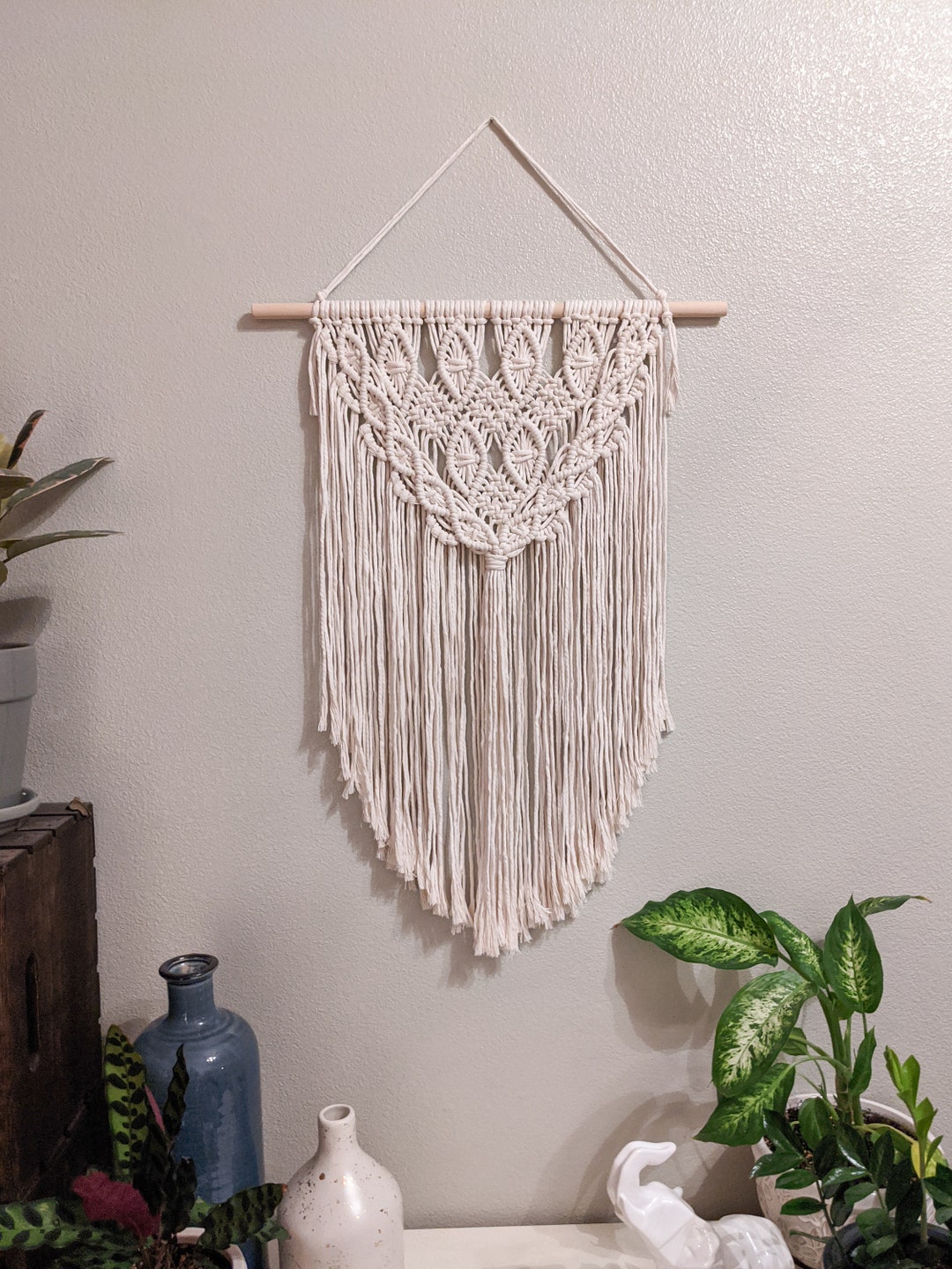 Cream Boho Macrame Wall Hanging Boho Macrame Decor - Etsy