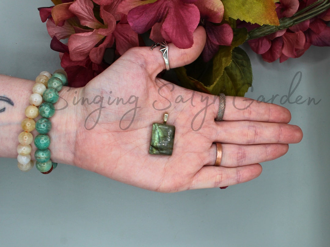 Labradorite Pendant, Strength Crystal, Libra Crystal, Cancer Zodiac ...