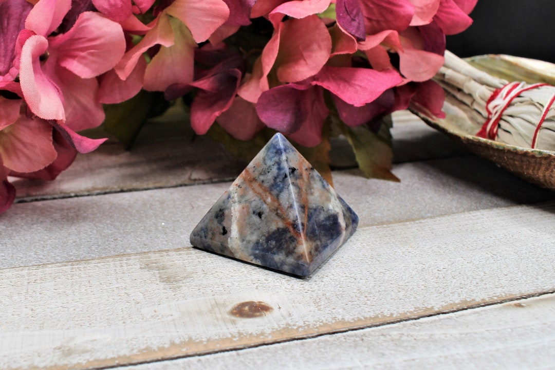 Sodalite Pyramid Crystal: Communication & Meditation Stone - Etsy
