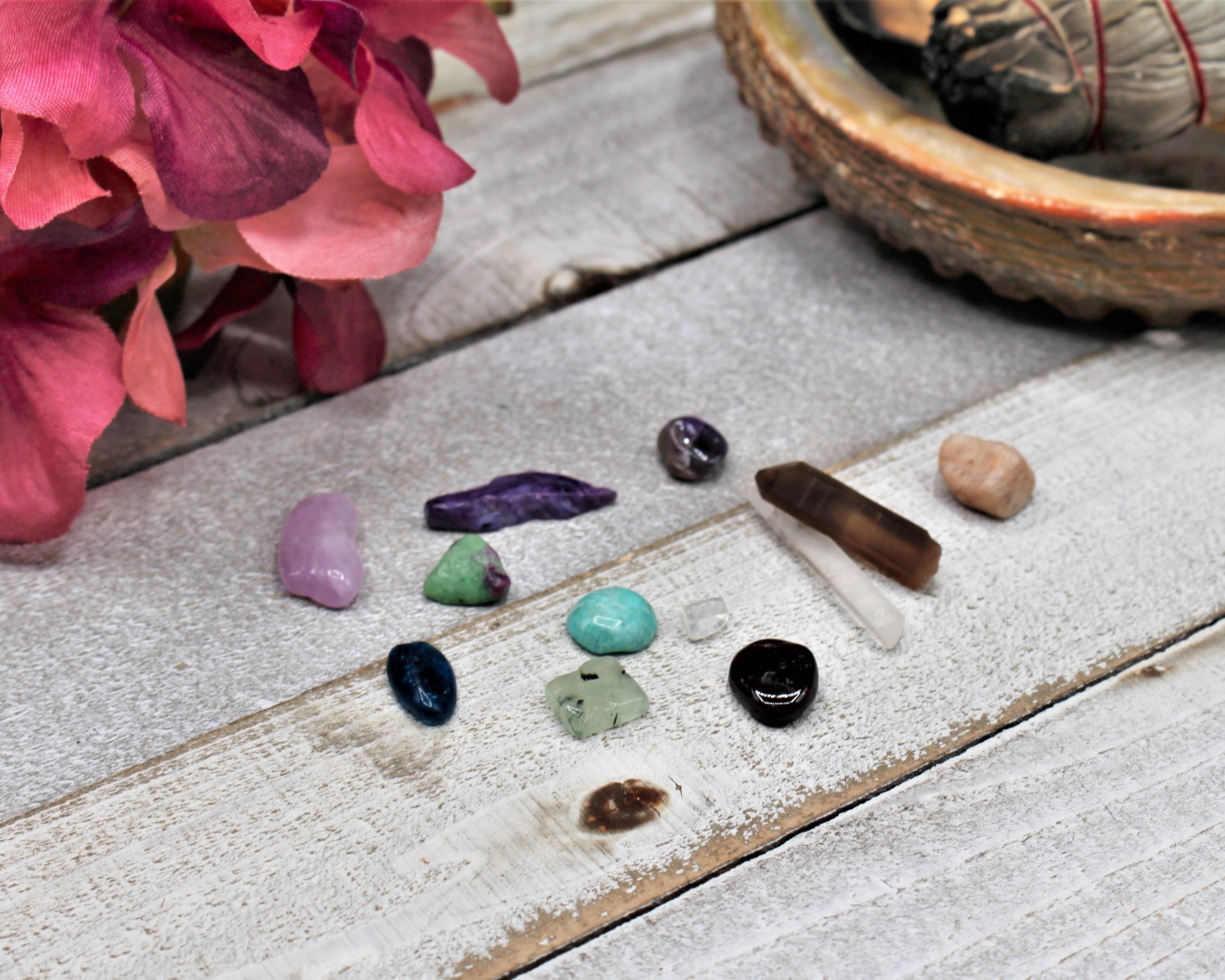 Crystal Grid Set Beginner Crystal Set Quartz Shard Prehnite - Etsy