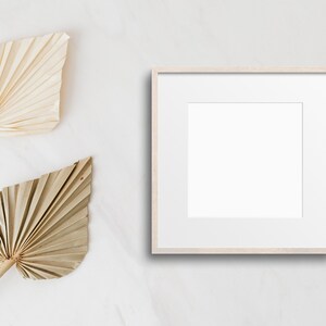 Frame Mockup 308 Birch Wood Square Picture Frame Mockup With - Etsy