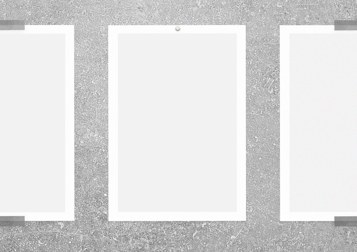 Frame Mockup 219 3 Frame Portrait Poster Mockup Gallery | Etsy
