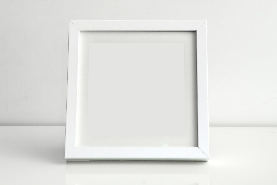 Frame Mockup 159 White Square Photo Frame Styled Thick | Etsy