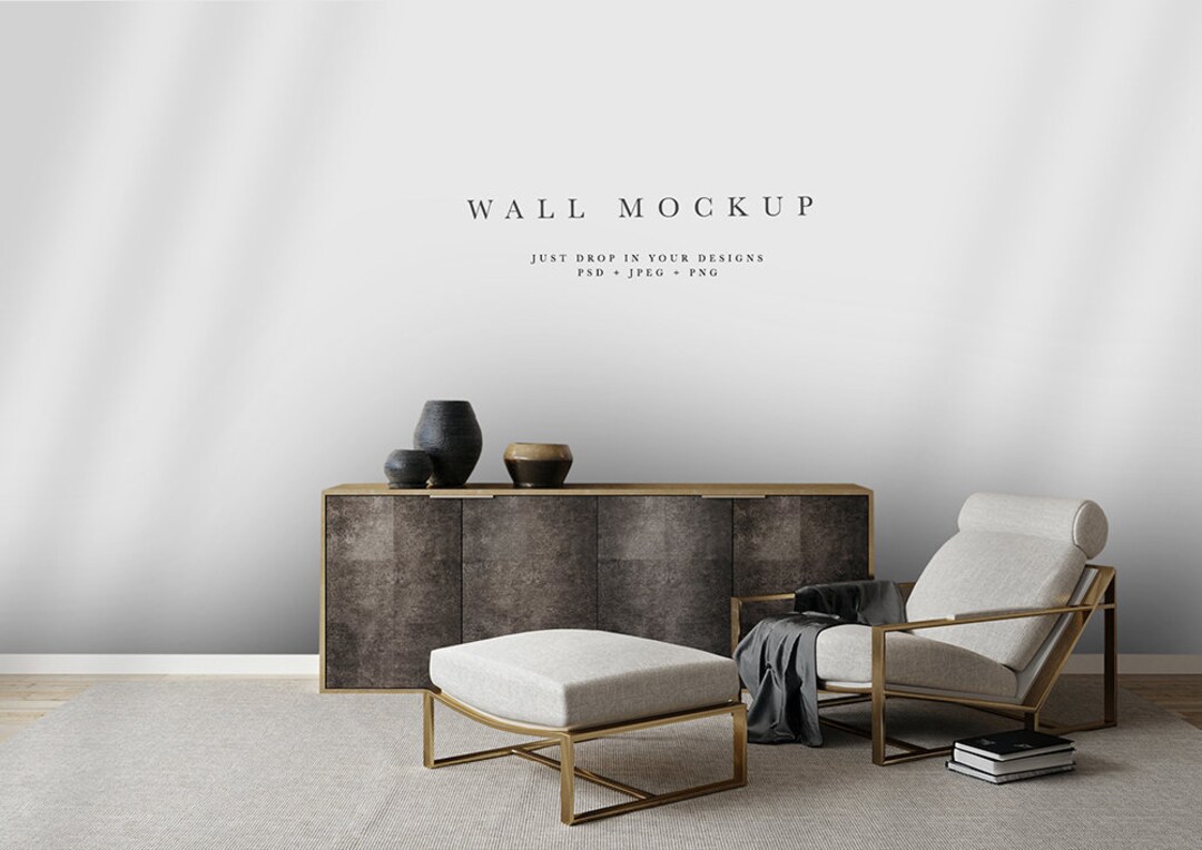 Wall Mockup #24, Wallpaper Mockup or Mockup for Your Frames, Interior ...