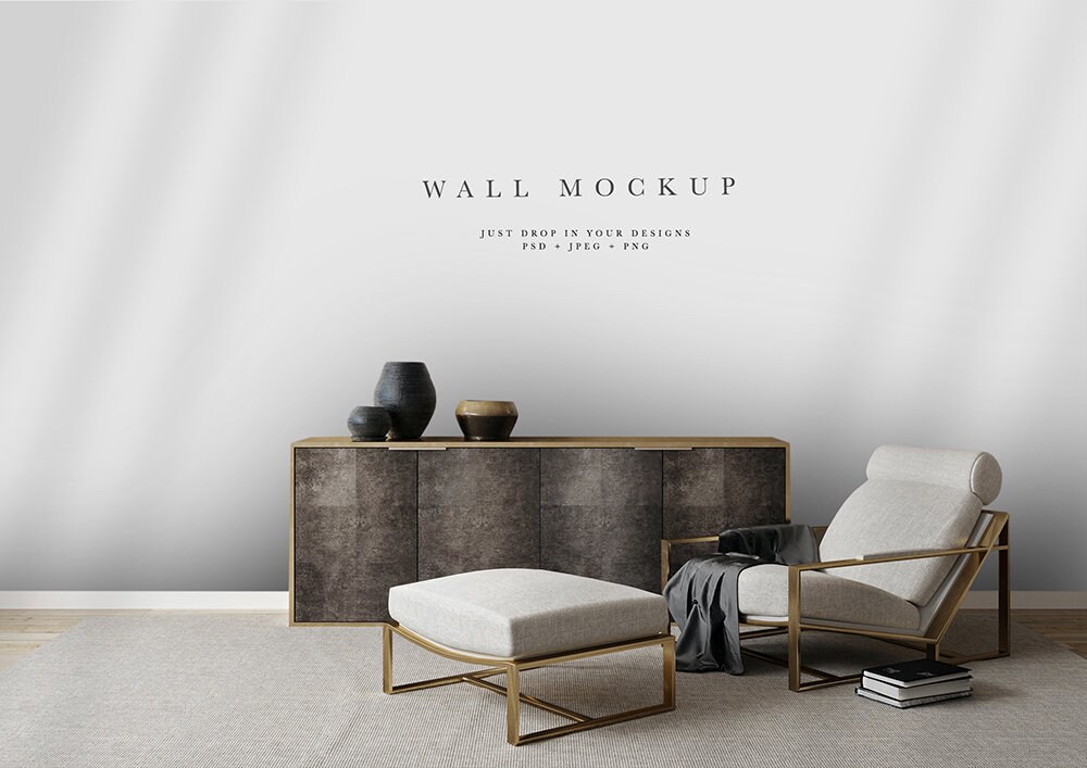 Wall Mockup 24 Wallpaper mockup or mockup for your frames | Etsy