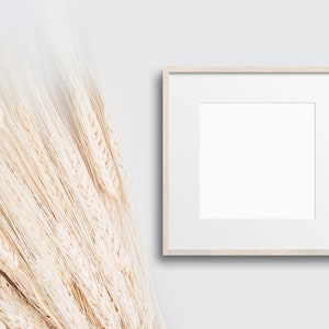 Frame Mockup #314, Birch Wood Square Photo Frame Mockup, Styled Thin ...