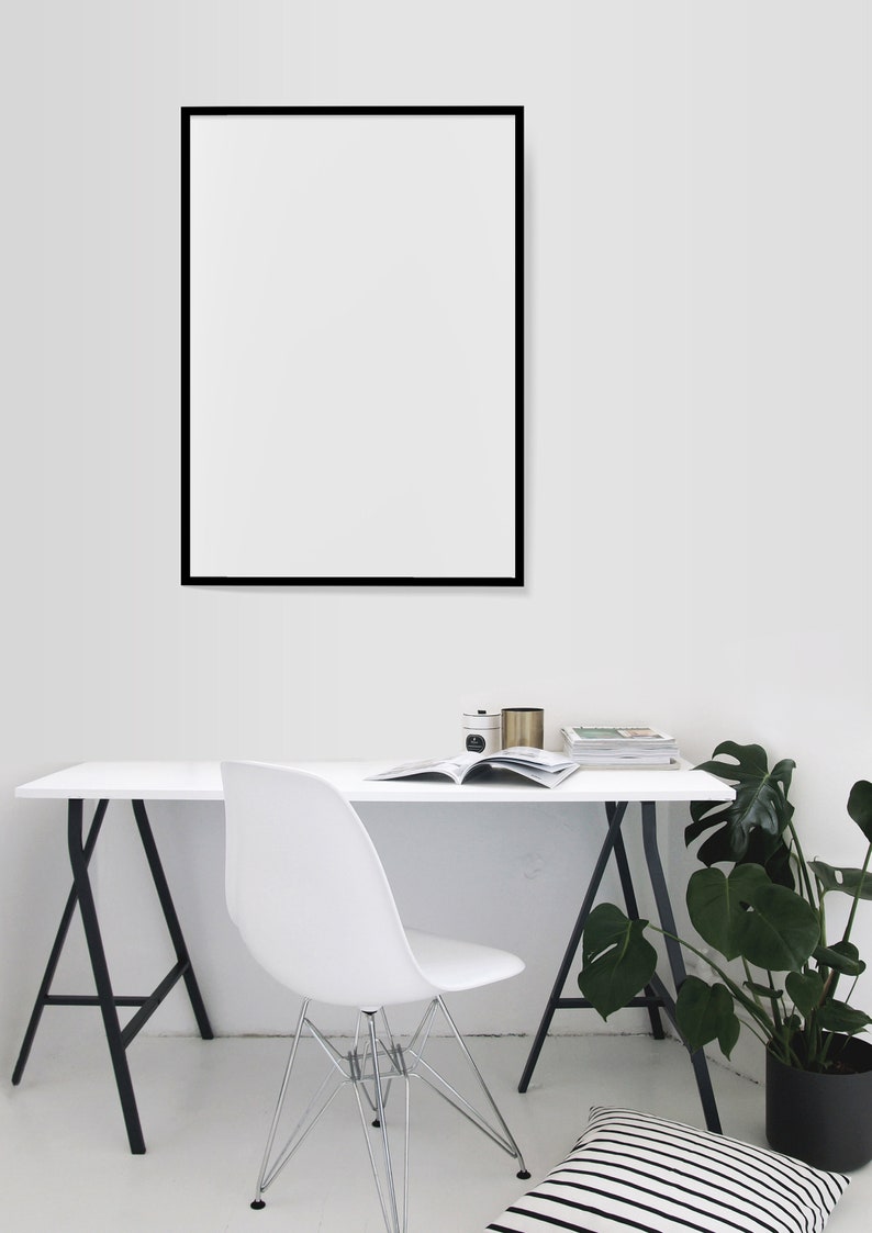 Frame Mockup 907 Office Frame Mockup Black Portrait Photo | Etsy