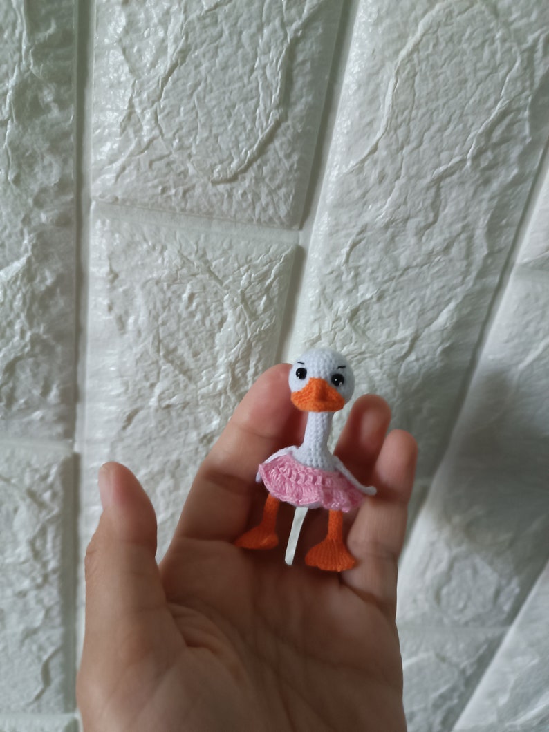 Miniature Goose Crochet Goose Dollhouse Miniature Tiny White Goose ...