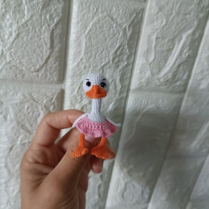 Miniature Goose Crochet Goose Dollhouse Miniature Tiny White Goose ...