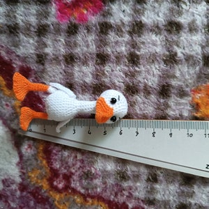 Miniature Goose Crochet Goose Dollhouse Miniature Tiny White Goose ...