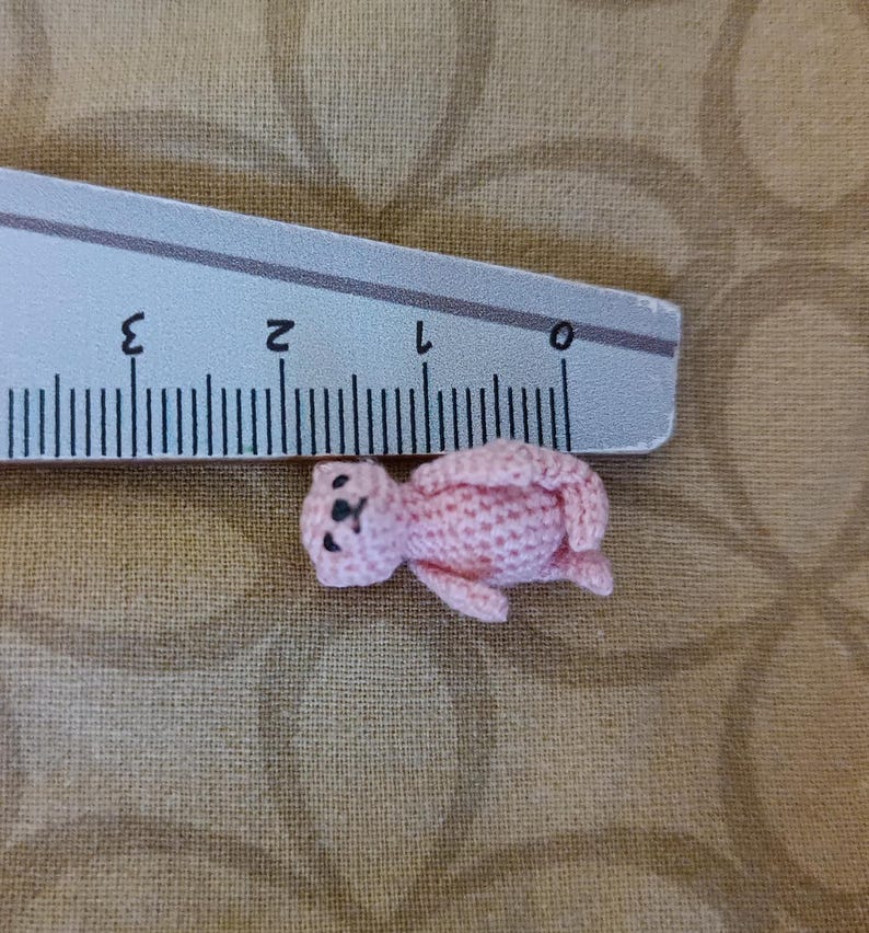 Extreme Micro Teddy Bear Light Pink Miniature Teddy Bear OOAK Micro ...
