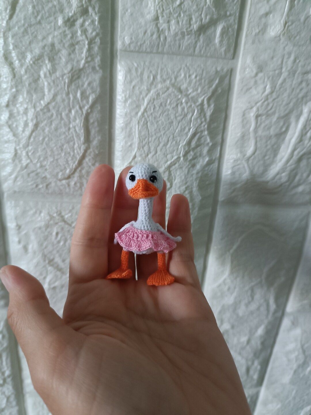 Miniature Goose Crochet Goose Dollhouse Miniature Tiny White Goose ...
