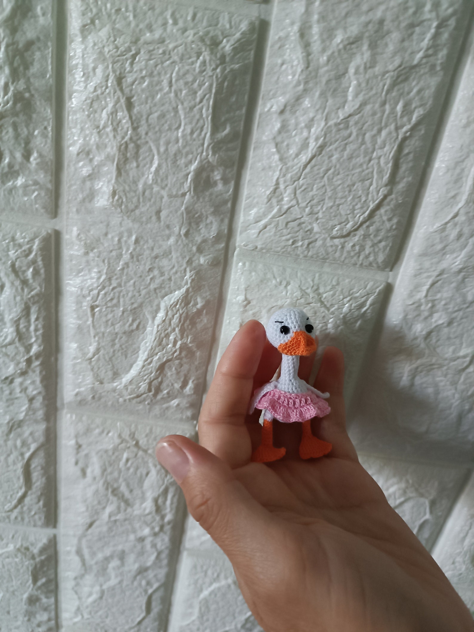 Miniature Goose Crochet Goose Dollhouse Miniature Tiny White Goose ...