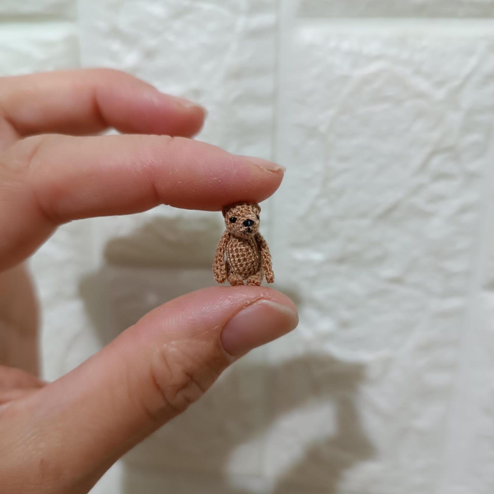 Extreme Micro Teddy Bear Brown Miniature Teddy Bear OOAK Micro Teddy ...