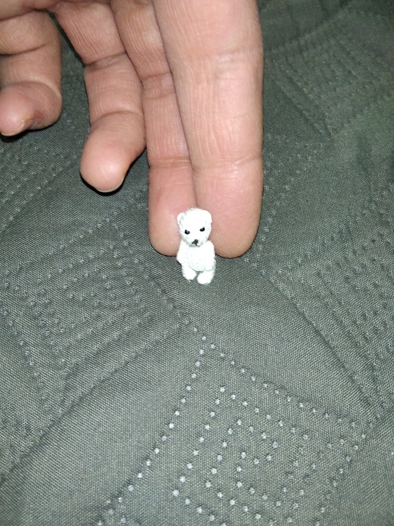 Micro Teddy Bear Tiny White Bear Extreme Micro Bear White Bear for Gift ...