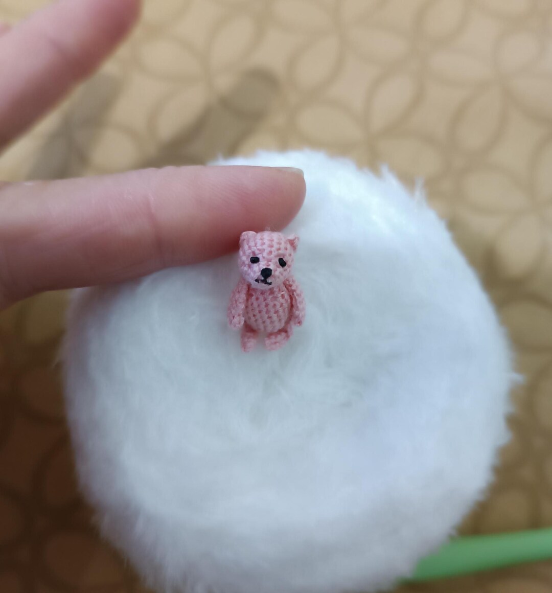 Extreme Micro Teddy Bear Light Pink Miniature Teddy Bear OOAK Micro ...