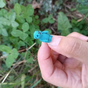 Extreme Micro Teddy Bear Blue Miniature Teddy Bear OOAK Micro Teddy ...