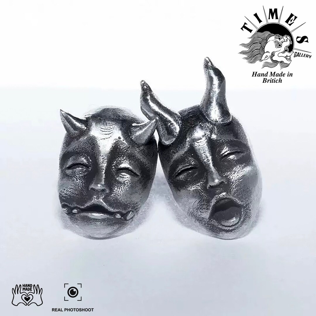 Devil Clown Scary Earring Stud Preserved Wicked Metals Mystery Bone ...