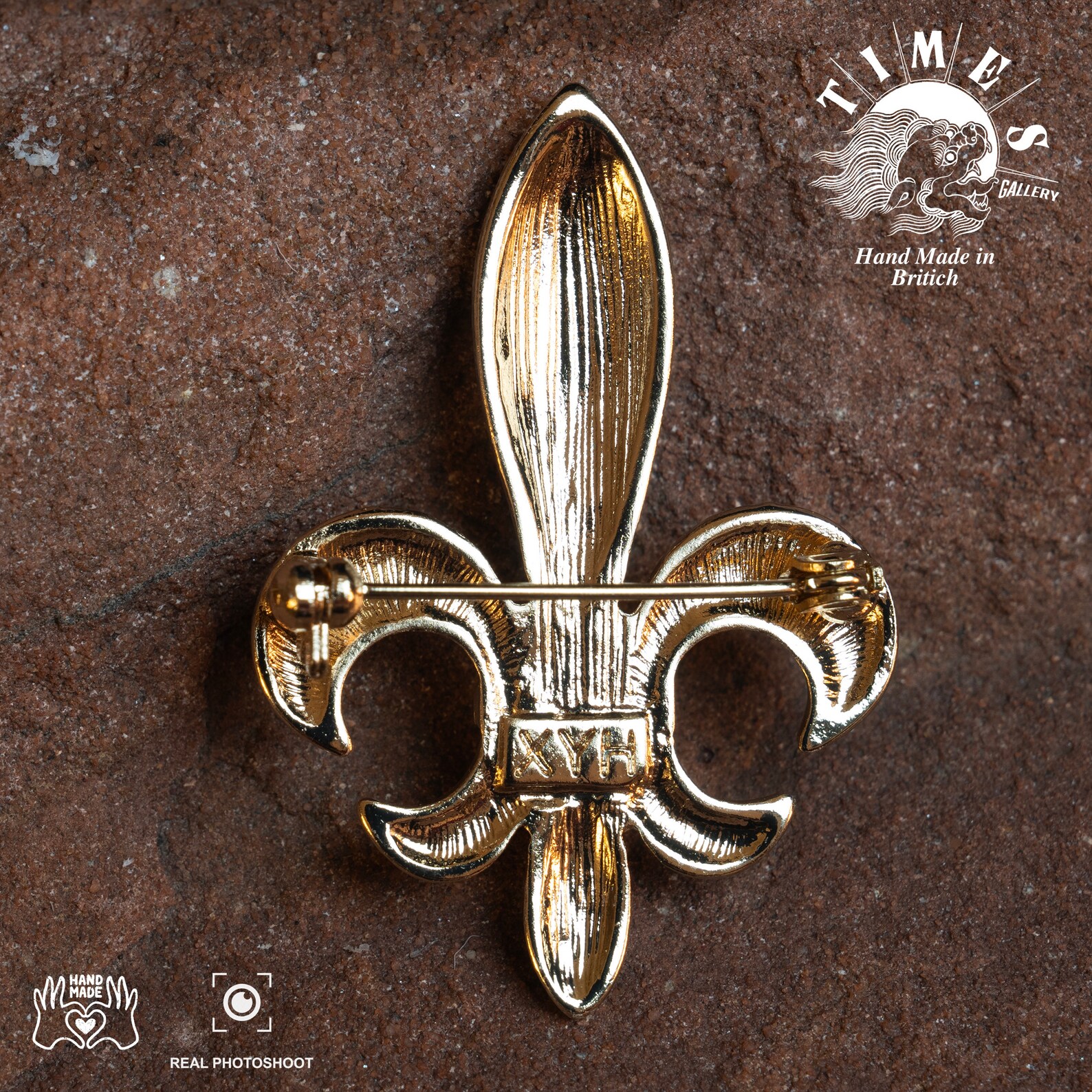 Rare Find Victorian Pocket Watch Enamel Brooch- Fleur De Lis / Sceptre ...