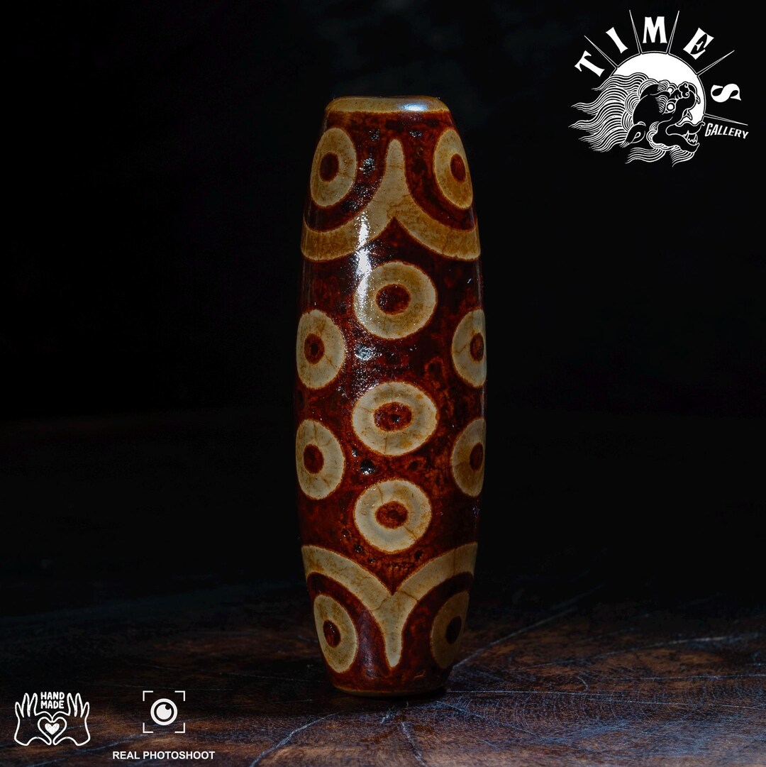 Unique Handmade Tibetan, Twenty-one Eyes Dzi Bead, Tibetan Buddhism ...