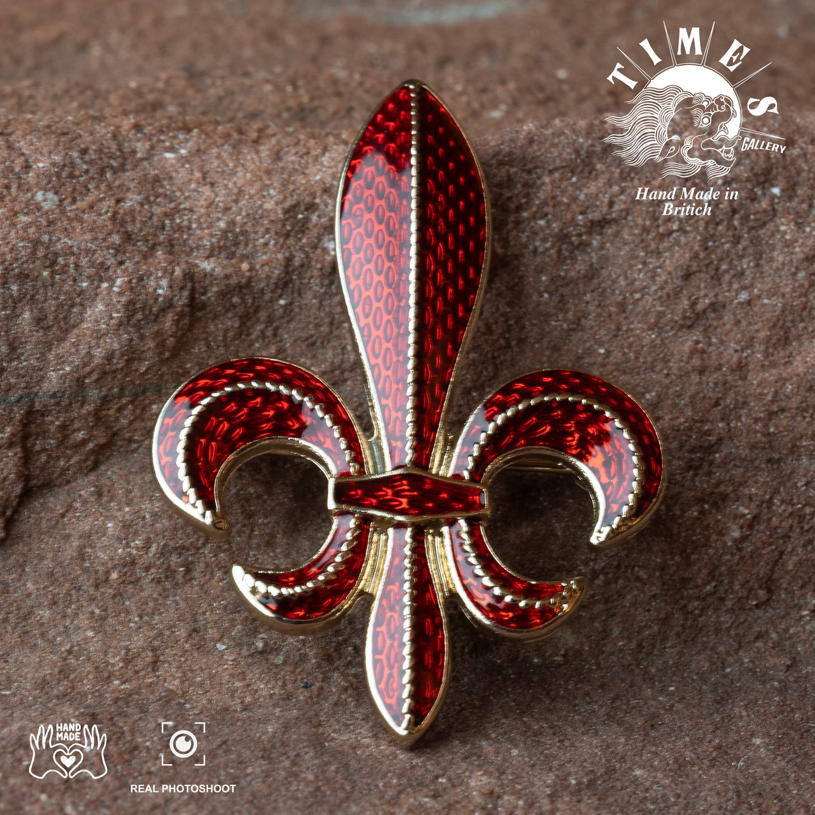 Rare Find Victorian Pocket Watch Enamel Brooch- Fleur De Lis / Sceptre ...