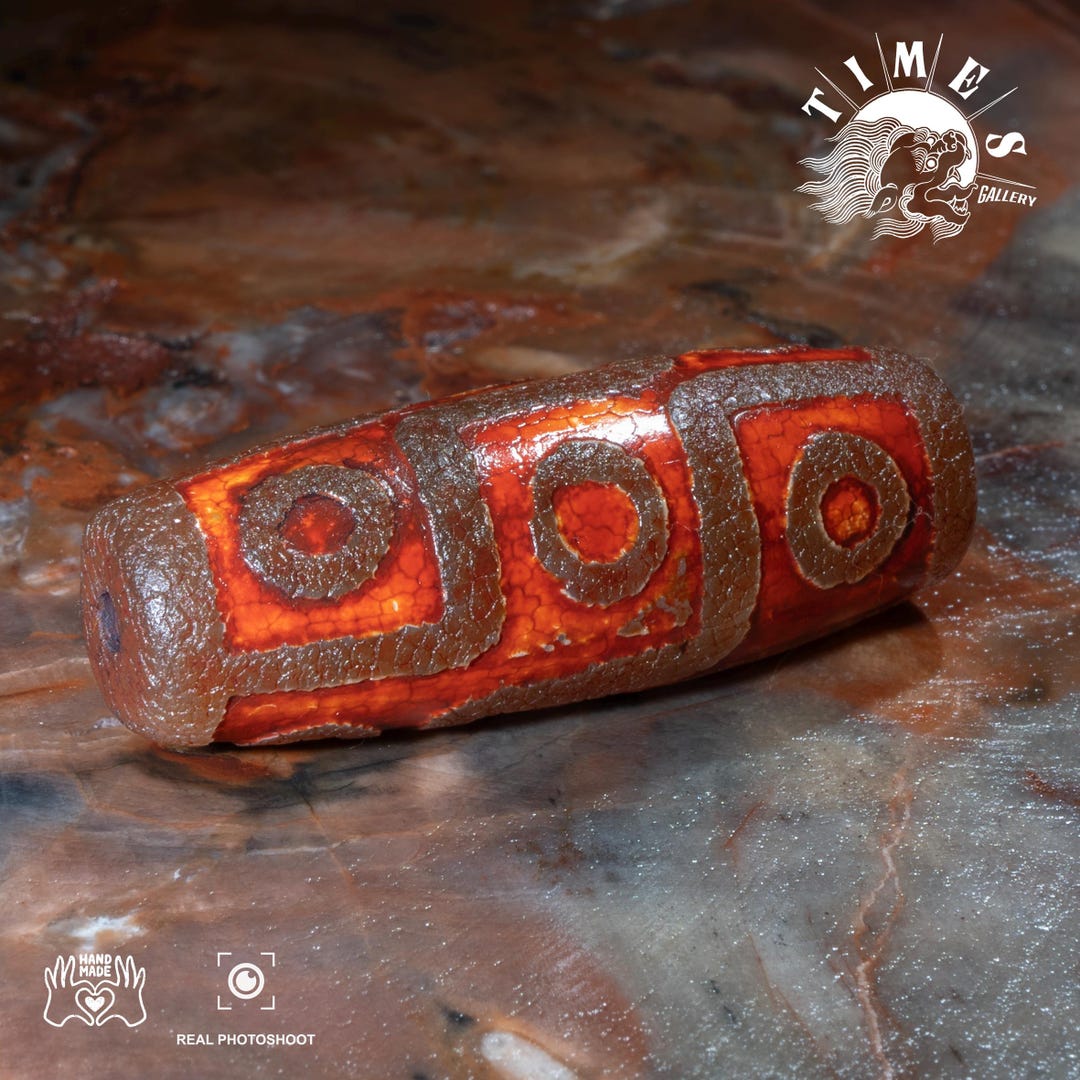 Unique Handmade Tibetan, Nine Eyes Dzi Bead, Tibetan Buddhism Amulet ...