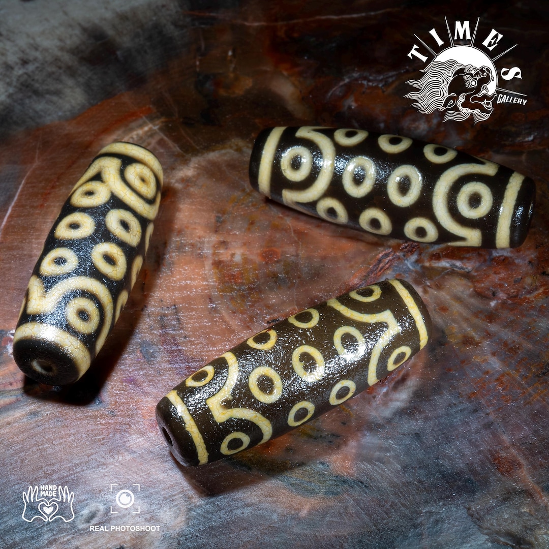 Unique Handmade Tibetan, Twenty-one Eyes Dzi Bead, Tibetan Buddhism ...