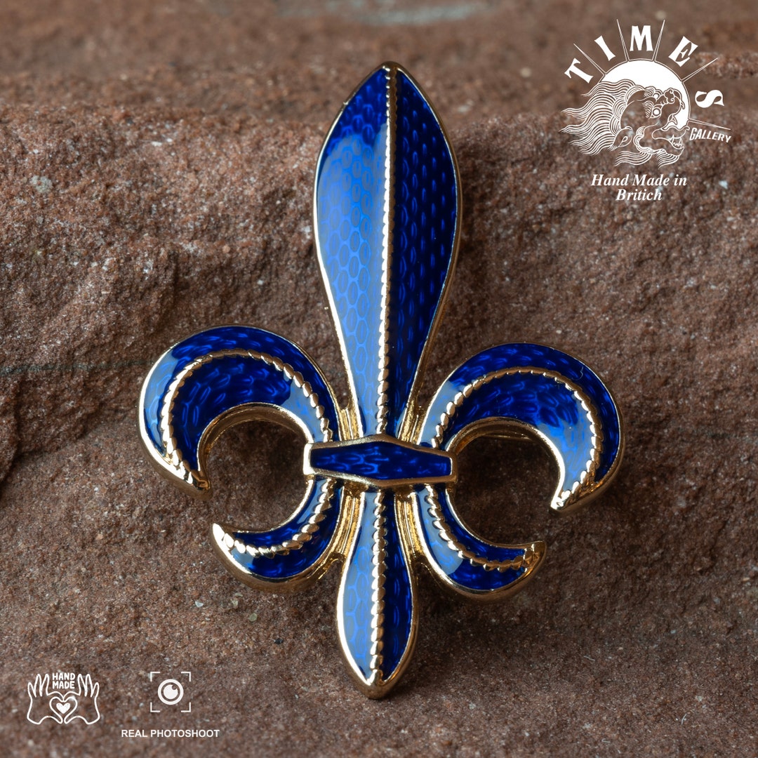 Rare Find Victorian Pocket Watch Enamel Brooch- Fleur De Lis - Etsy