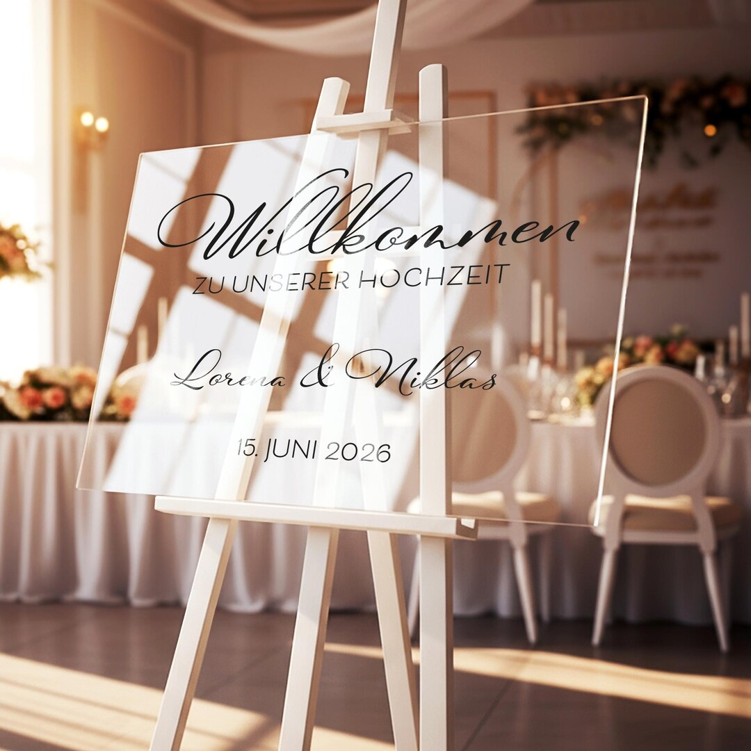 Welcome Sign Sticker "to Our Wedding" - DIY / Sign / Personalized ...