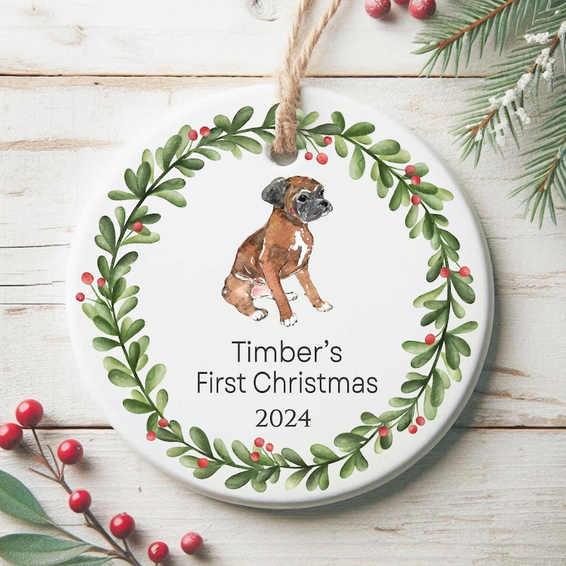 Boxer Ornament - Etsy
