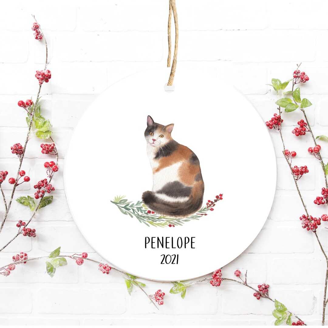 Cat Christmas Ornament, Calico Cat Christmas Ornament, Calico Cat Gift ...