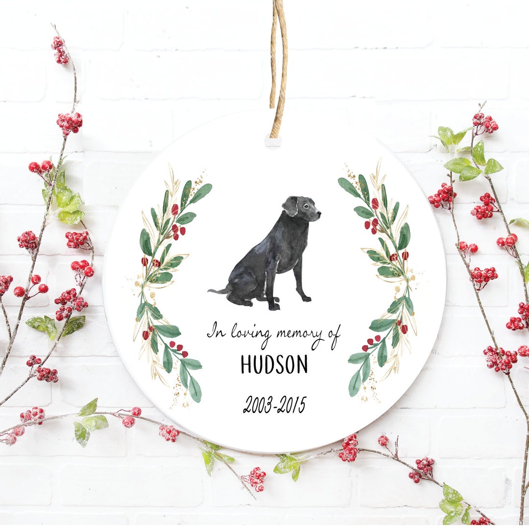 Loss of Dog Gift, Loss of Black Lab, Pet Memorial Ornament, Black ...