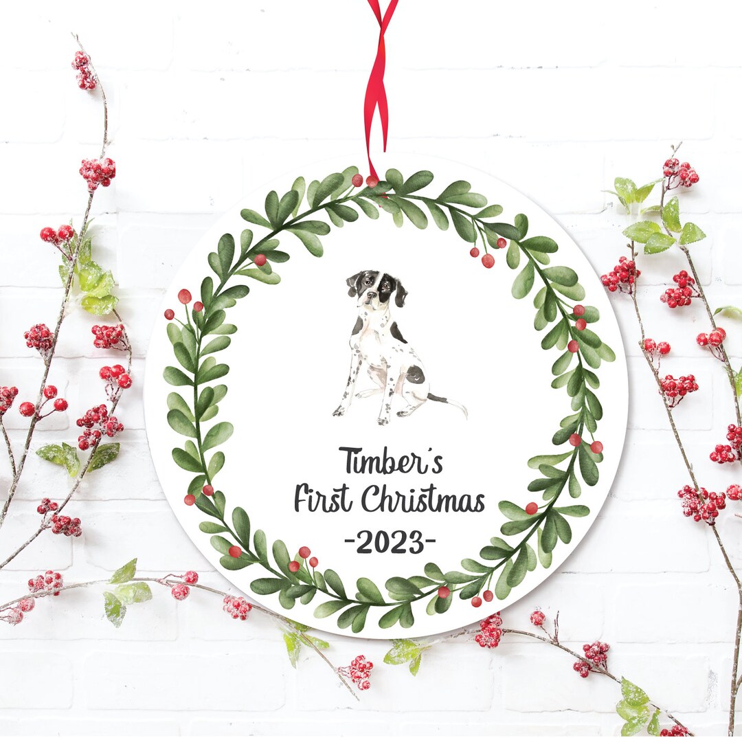 Dog's First Christmas, English Pointer Christmas Ornament, English ...