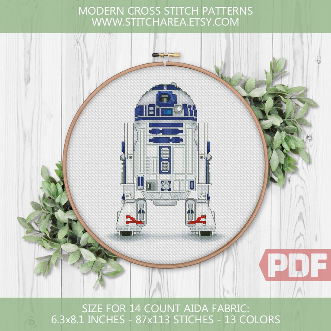 Cross Stitch Pattern, Android Hero Character, Cute Home Nursery Wall ...