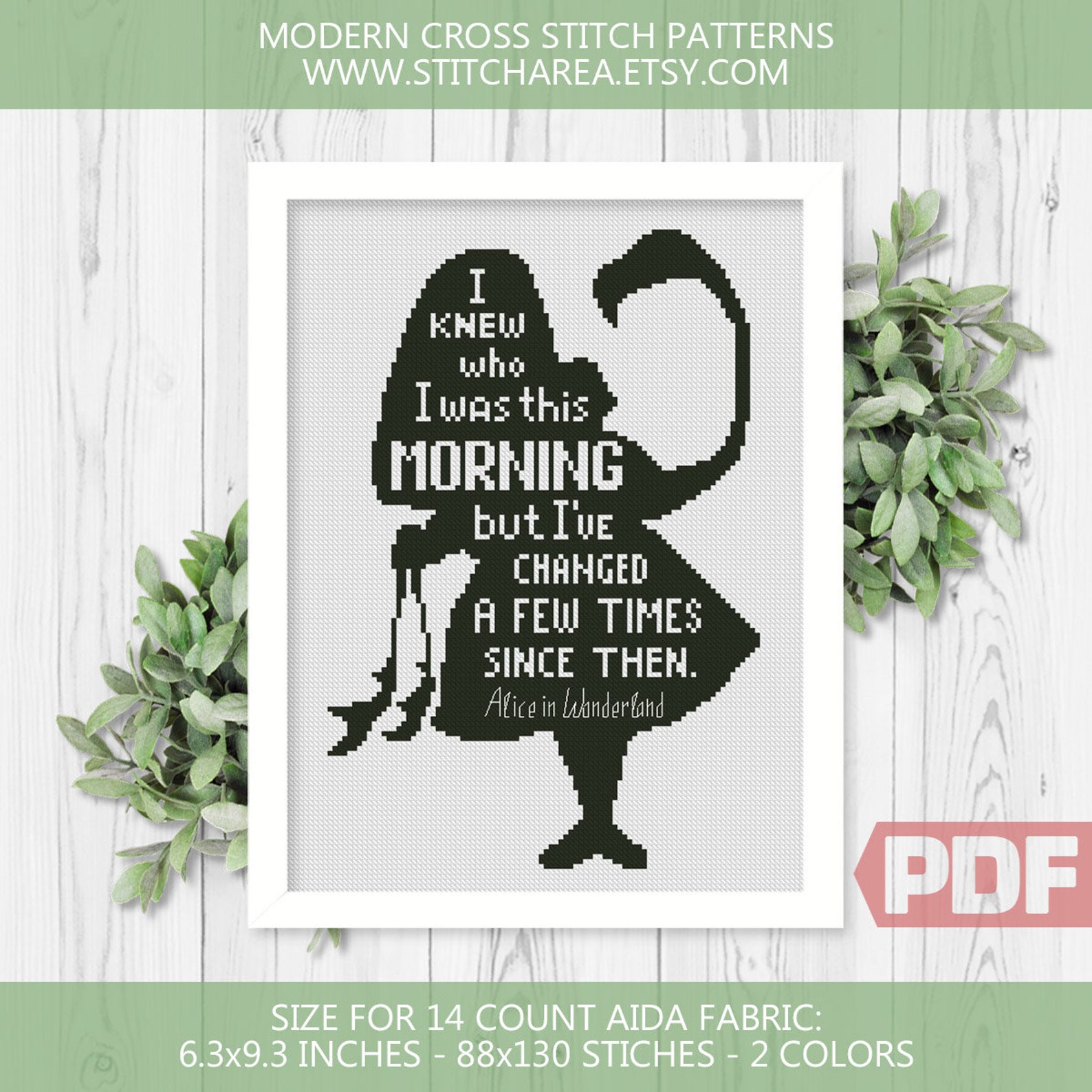 Alice Cross Stitch Pattern Alice's Adventures in - Etsy