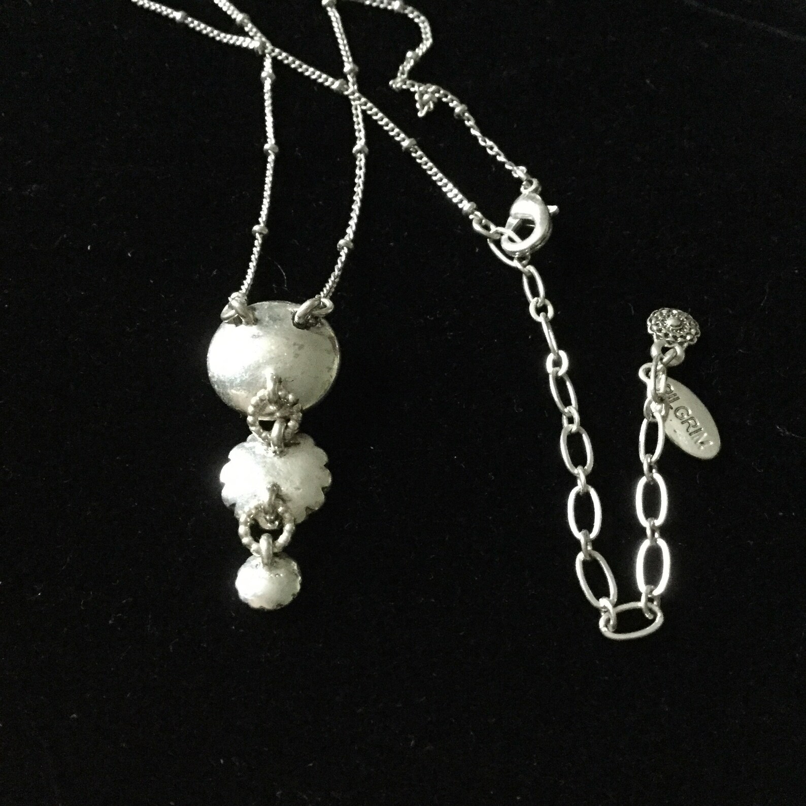 PILGRIM DANISH DESIGN Silver Vintage Necklace Original | Etsy