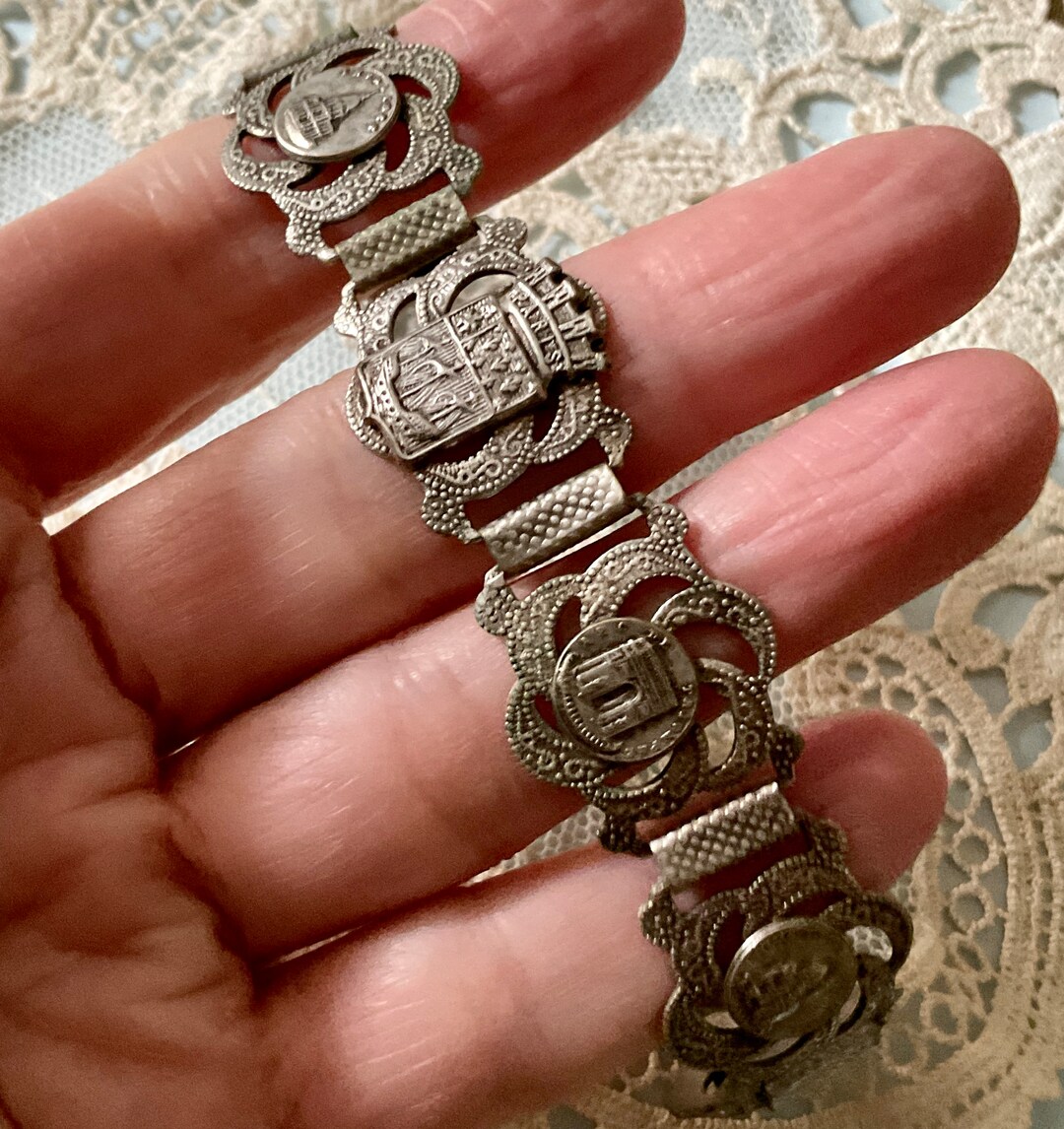 FRANCE PARIS MONUMENTS Vintage Bracelet- Original Design Jewelry ...
