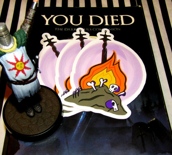 Dark Souls Bonfire Inspired Stickers 10x7cm | Etsy