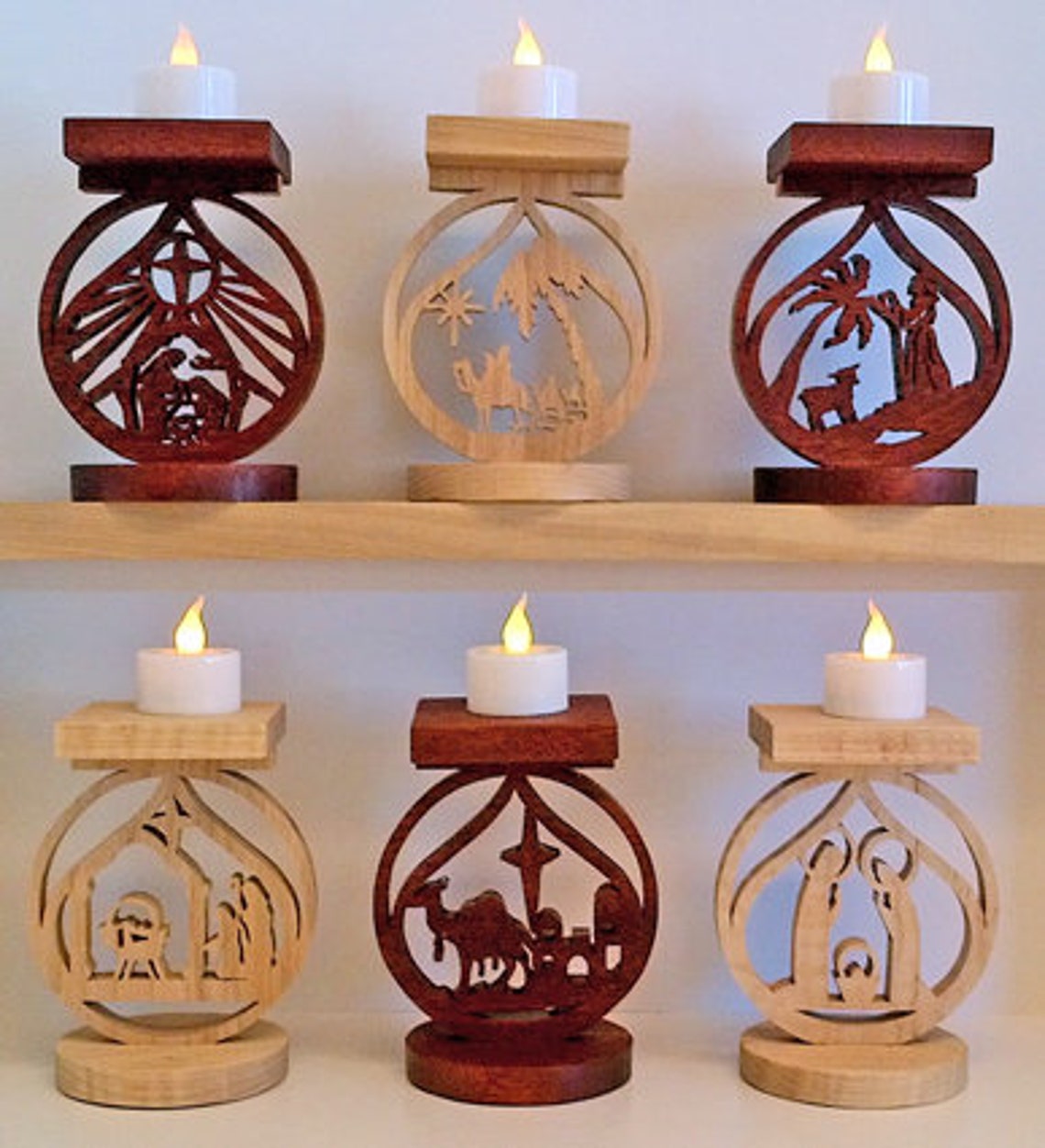 NW017 Nativity Tea Light Stands Digital Pattern Set - Etsy