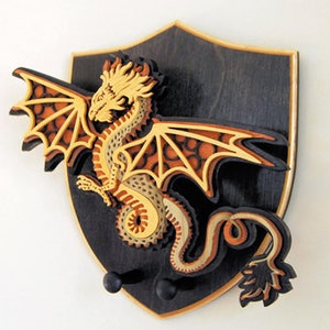 NW496 Multilayered Dragon Digital Pattern - Etsy