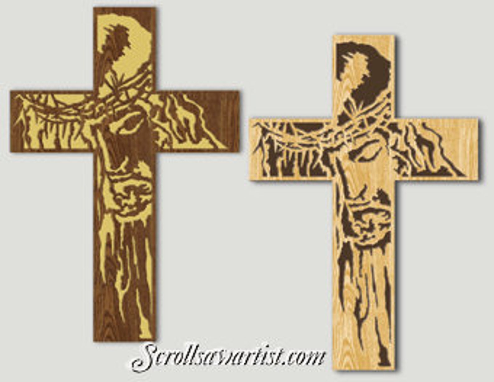 NW1588 Jesus Portrait Cross Digital Pattern | Etsy