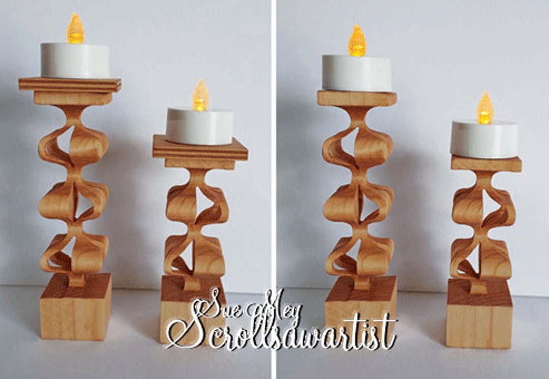 NW4392 Two Compound Cut Tea Light Stands #2 Digital Pattern Set - Etsy